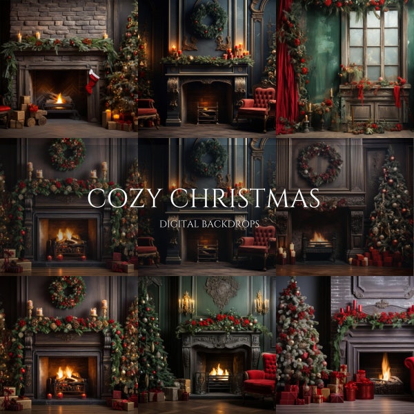 Christmas Digital Backdrop - Etsy