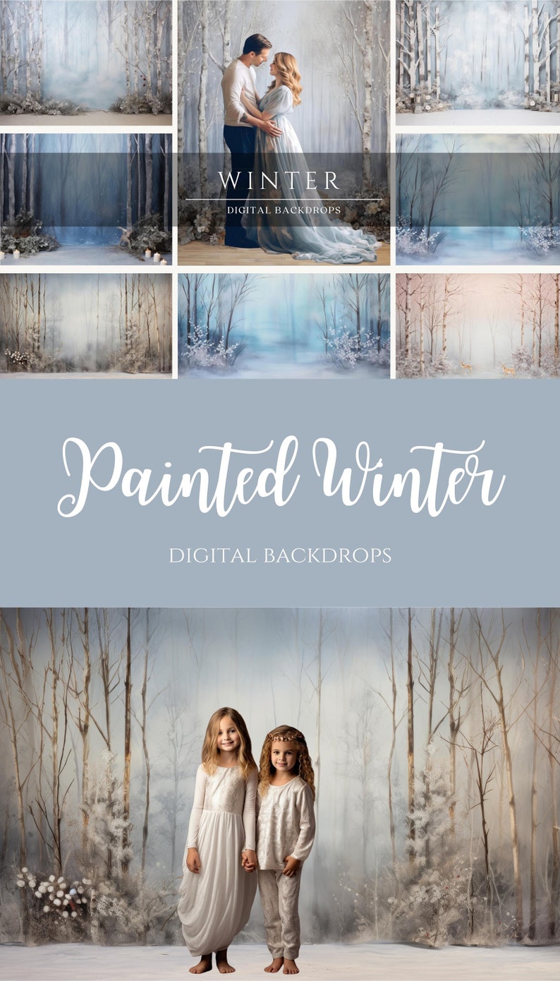 Winter Photo Studio Digital Backdrops for Composite Photography ...