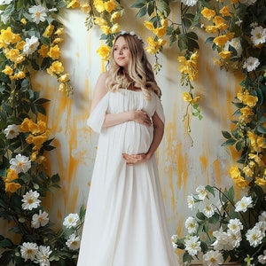 Floral Backgrounds Digital Backdrop Spring Overlay Maternity Backdrop ...