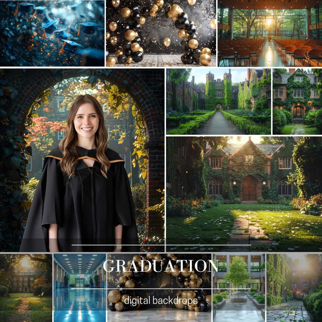 Graduation Background Bundle for Composite Photography, Senior Photo ...