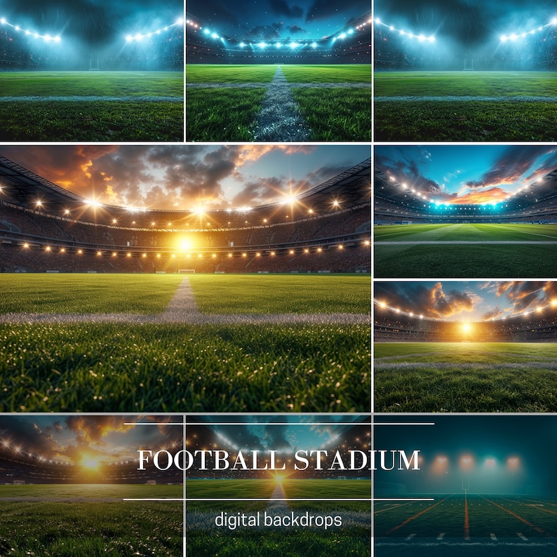 Football Stadium Digital Backdrops for Composite Photography, Sports ...