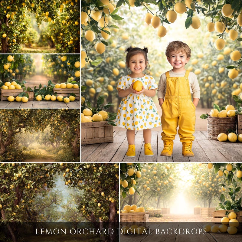 Lemon Backdrop - Etsy