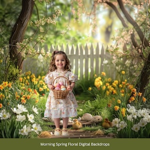 Spring Flowers Digital Backdrops for Composite Photography, Floral ...