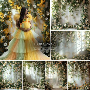 Floral Backgrounds Digital Backdrop Spring Overlay Maternity Backdrop ...