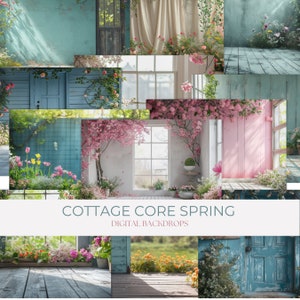 Cottage Core Spring Digital Backdrops, Maternity Backdrop Overlays ...