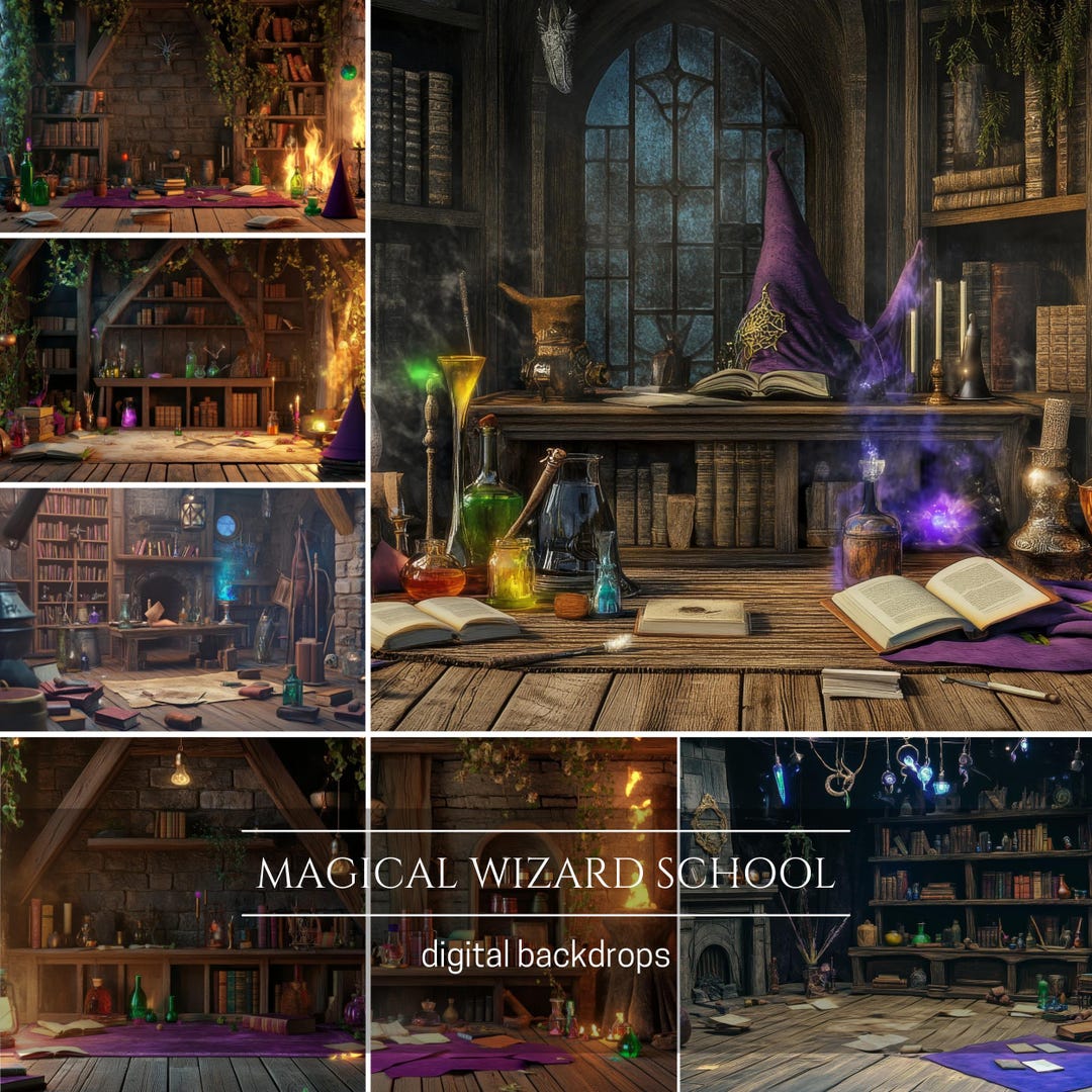 Wizard School Digital Backgrounds: Magical Castle Room (photoshop ...