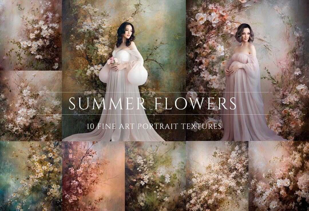 10 Summer Flowers Fine Art Textures Flower Backdrop - Etsy