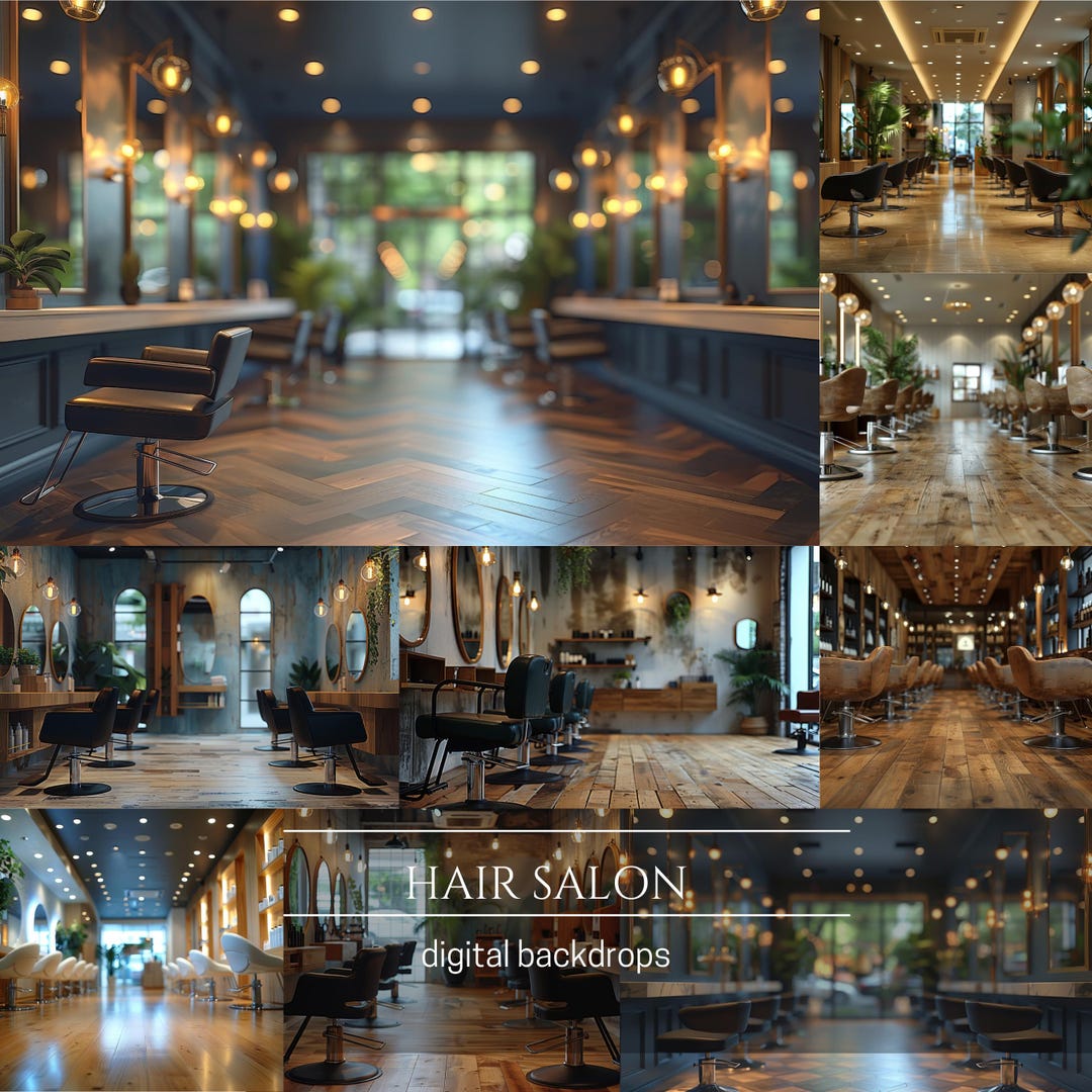 Hair Stylist Headshot Digital Backdrops, Blurred Professional Headshot ...