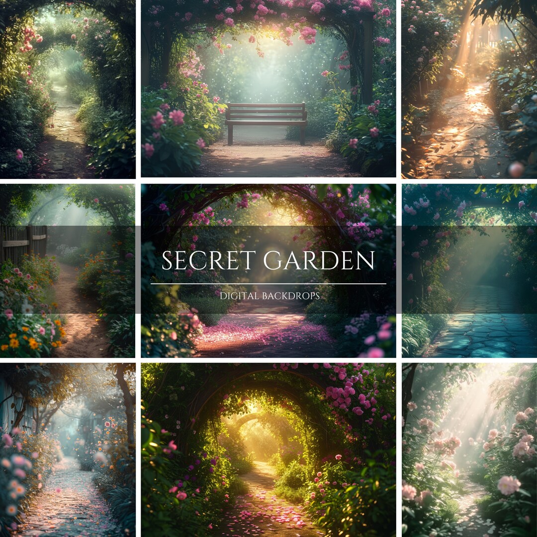 Secret Garden Digital Backdrops Studio Backdrop, Children Photography ...
