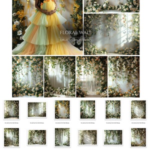 Floral Backgrounds Digital Backdrop Spring Overlay Maternity Backdrop ...