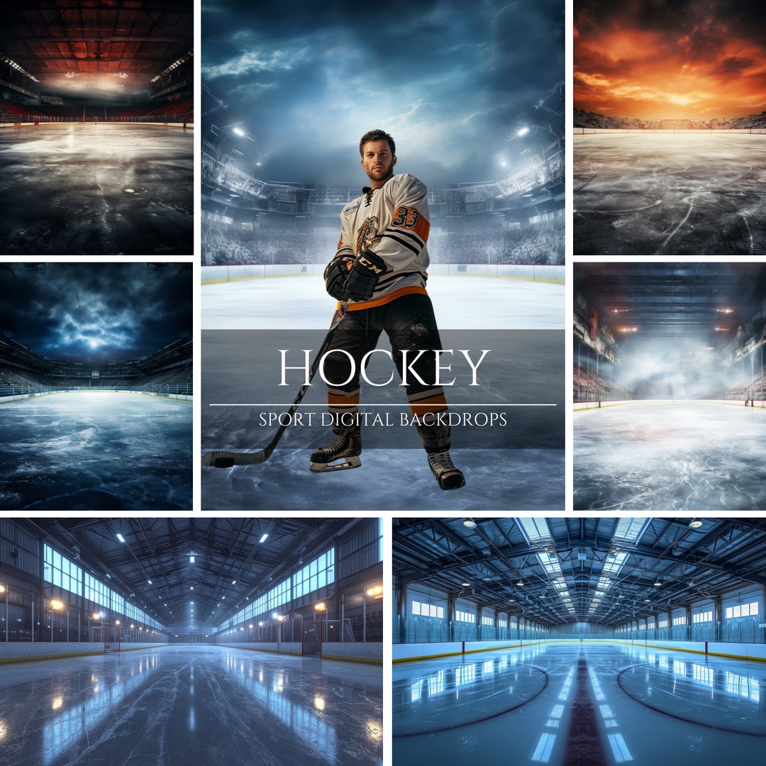 Hockey Ice Rink Digital Backdrops for Composite Photography, Sports ...