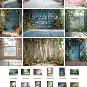 Cottage Core Spring Digital Backdrops, Maternity Backdrop Overlays ...