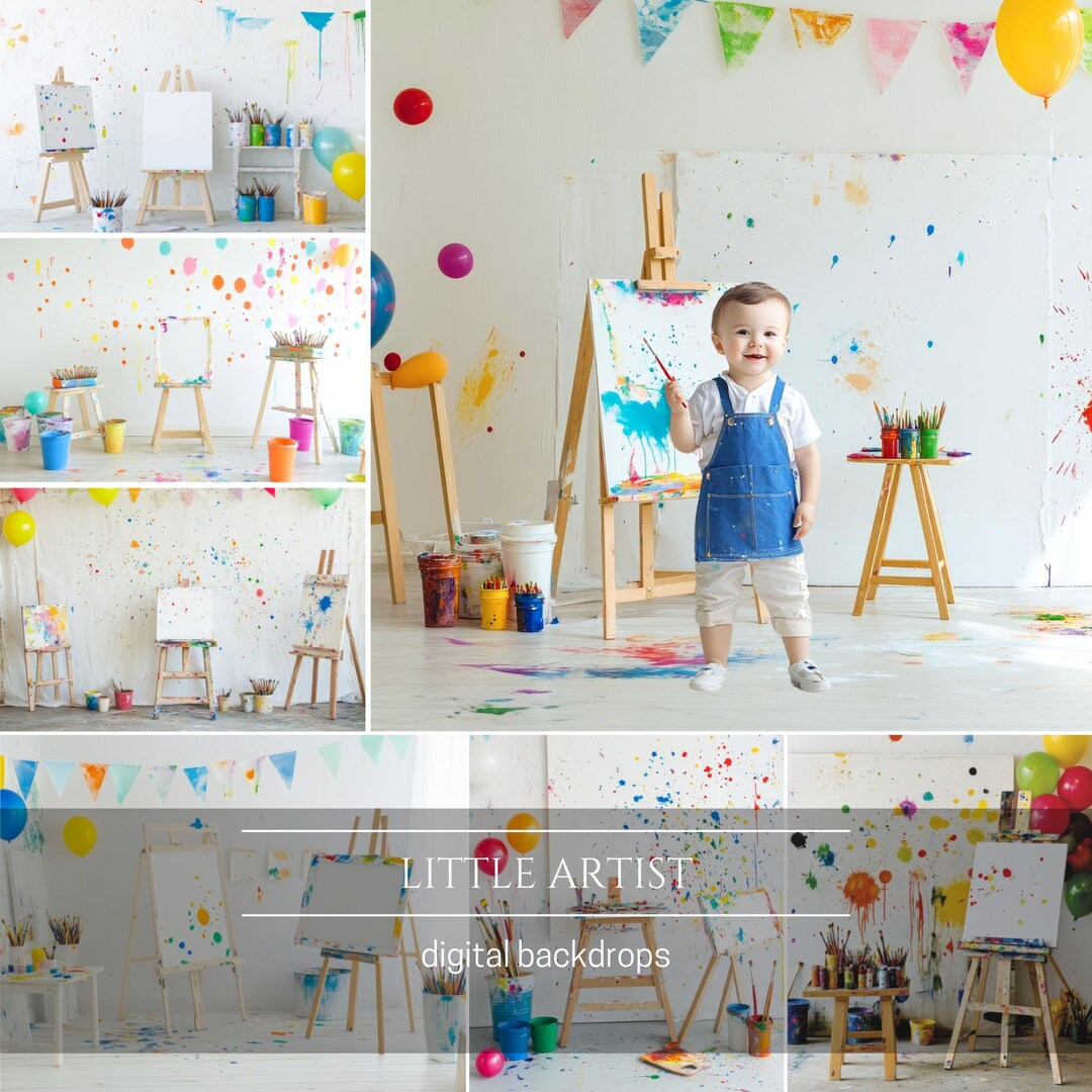 Little Artist Digital Studio Backdrop Overlays for Composite ...