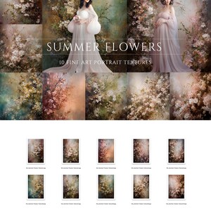 10 Summer Flowers Fine Art Textures Flower Backdrop - Etsy