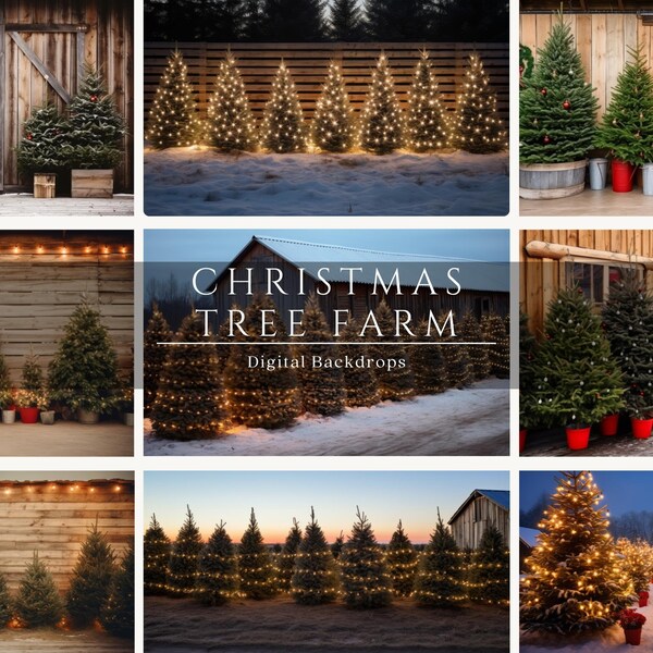 Tree Farm Digital Backdrop - Etsy