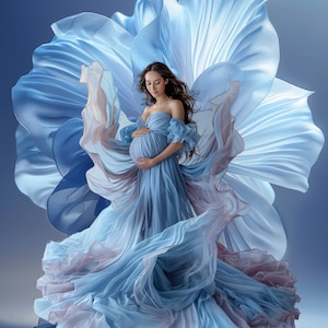Fabric Flower Maternity Backdrop Overlays: Fine Art Portrait (digital ...