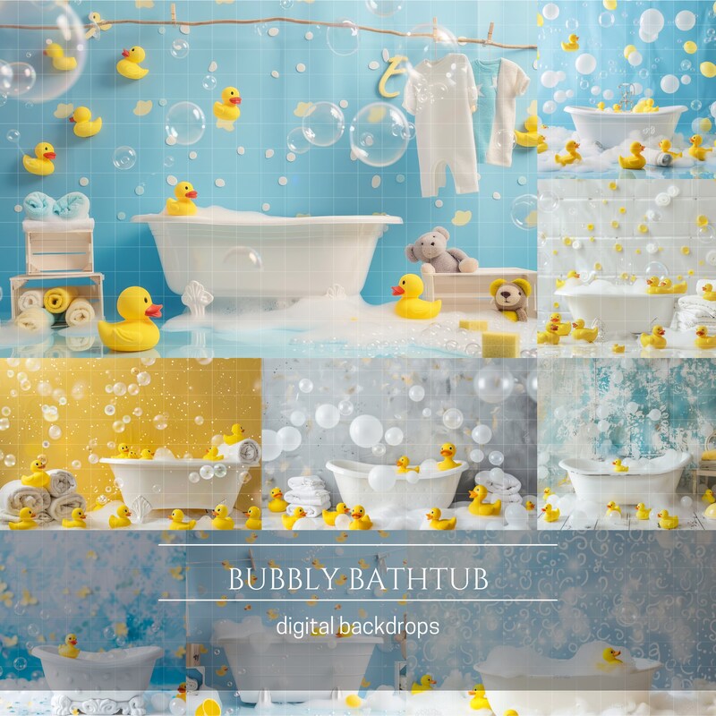Bubbles Bathtub Backdrop - Etsy UK