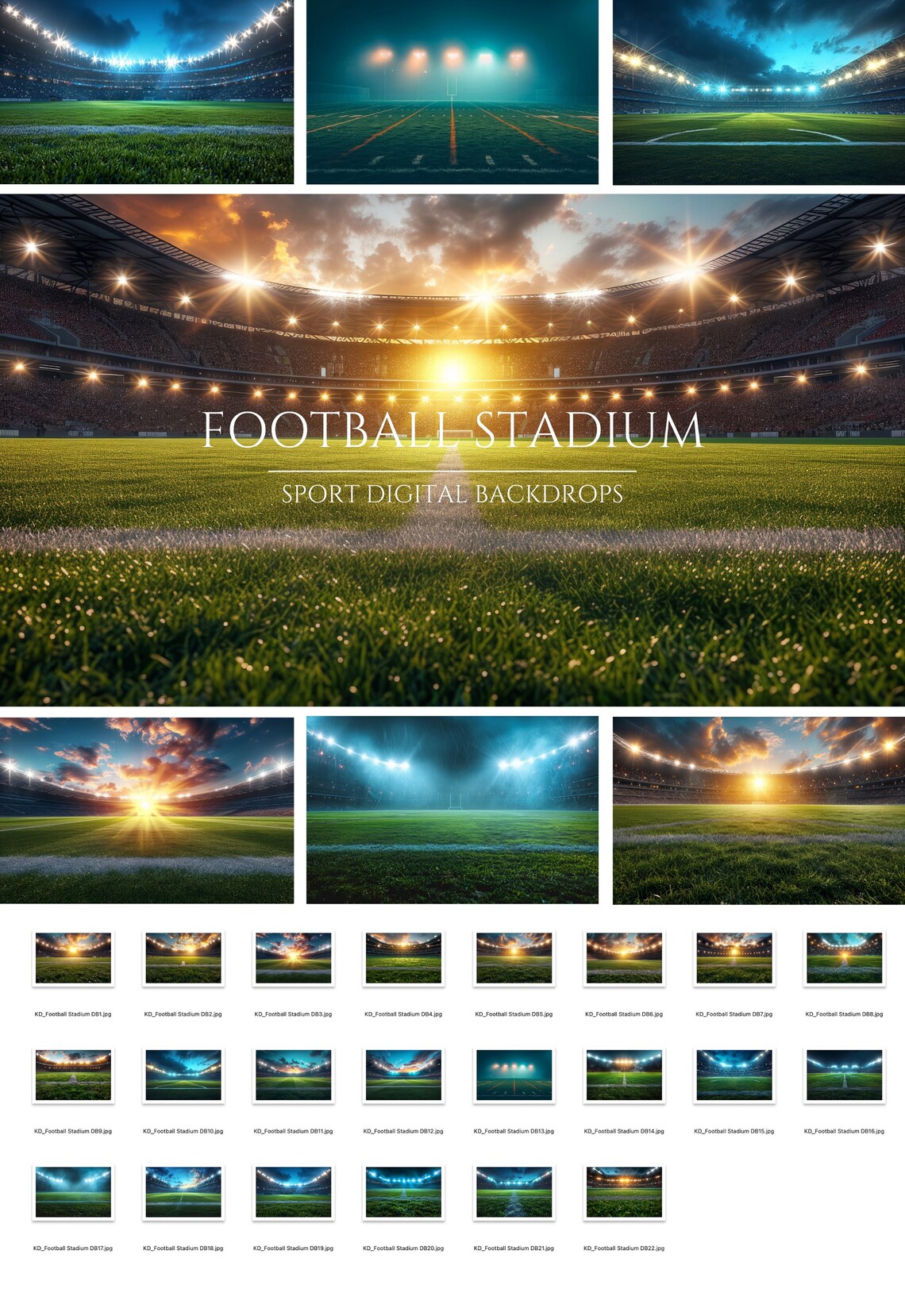 Football Stadium Digital Backdrops for Composite Photography, Sports ...
