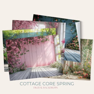 Cottage Core Spring Digital Backdrops, Maternity Backdrop Overlays ...