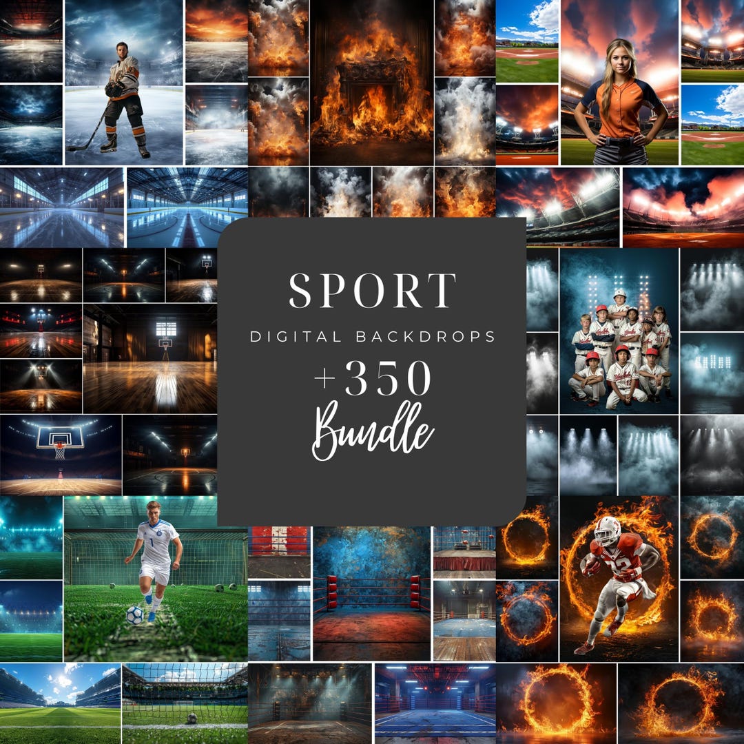 Sports Photography Backdrop Bundle: 350+ Studio Overlays (JPG) - Etsy
