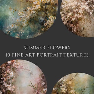 10 Summer Flowers Fine Art Textures Flower Backdrop - Etsy