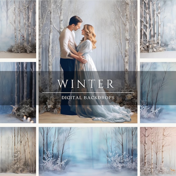 Winter Digital Backdrop - Etsy