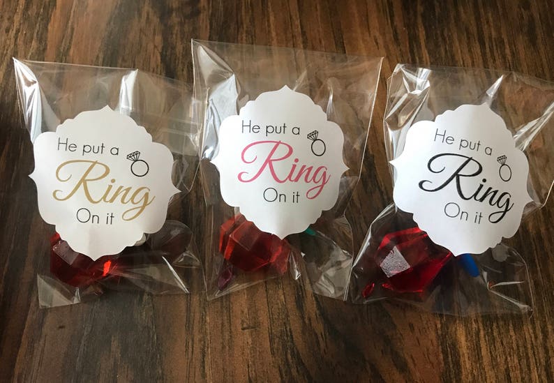 Ring Pop Favor Bachelorette Party Bridal Shower He Put A - Etsy