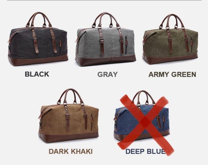 Monogram Men’s Leather Duffle Bag- Men’s Weekender Bag- Men’s Carry on ...