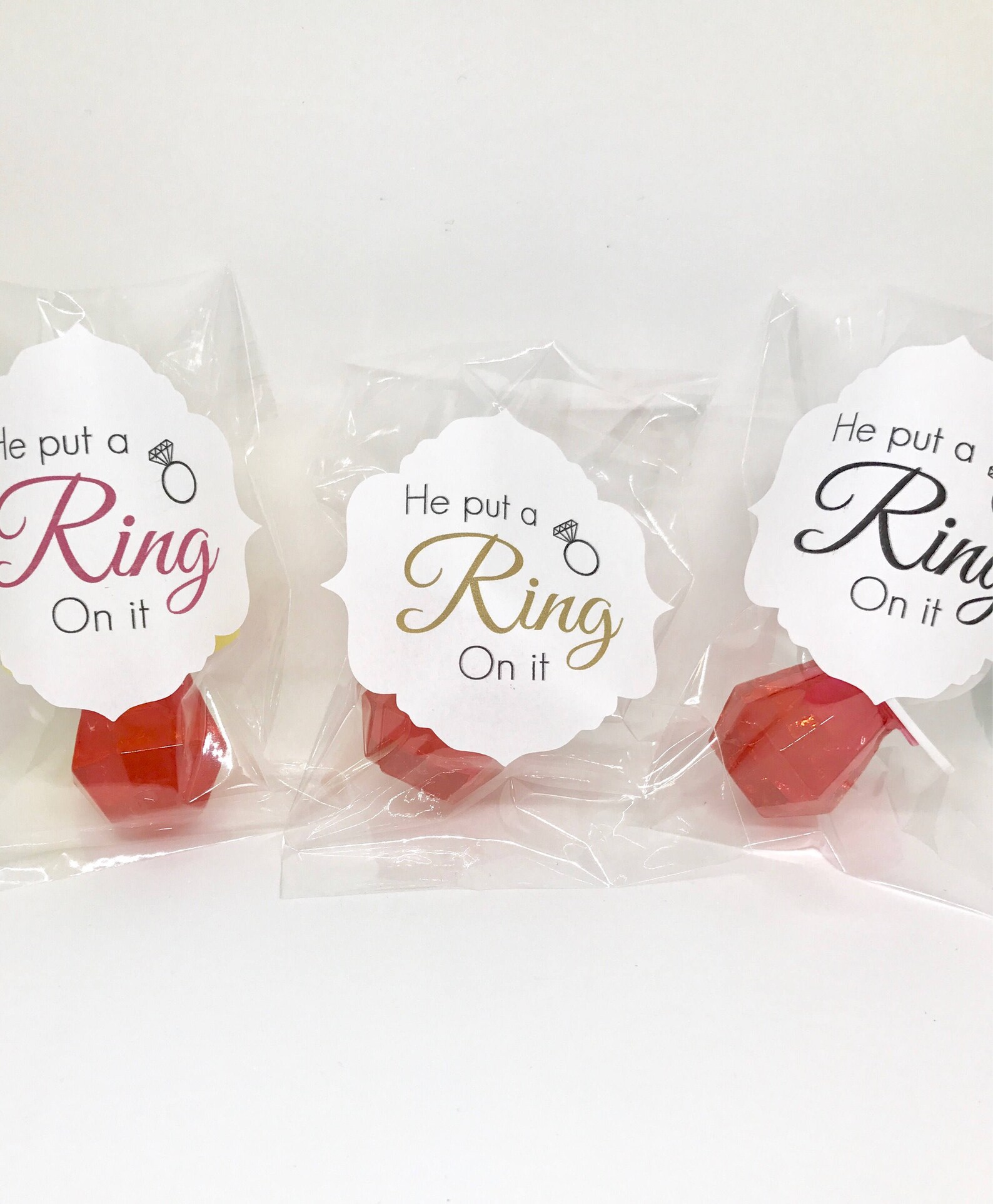Ring Pop Favor Bachelorette Party Bridal Shower He Put A - Etsy