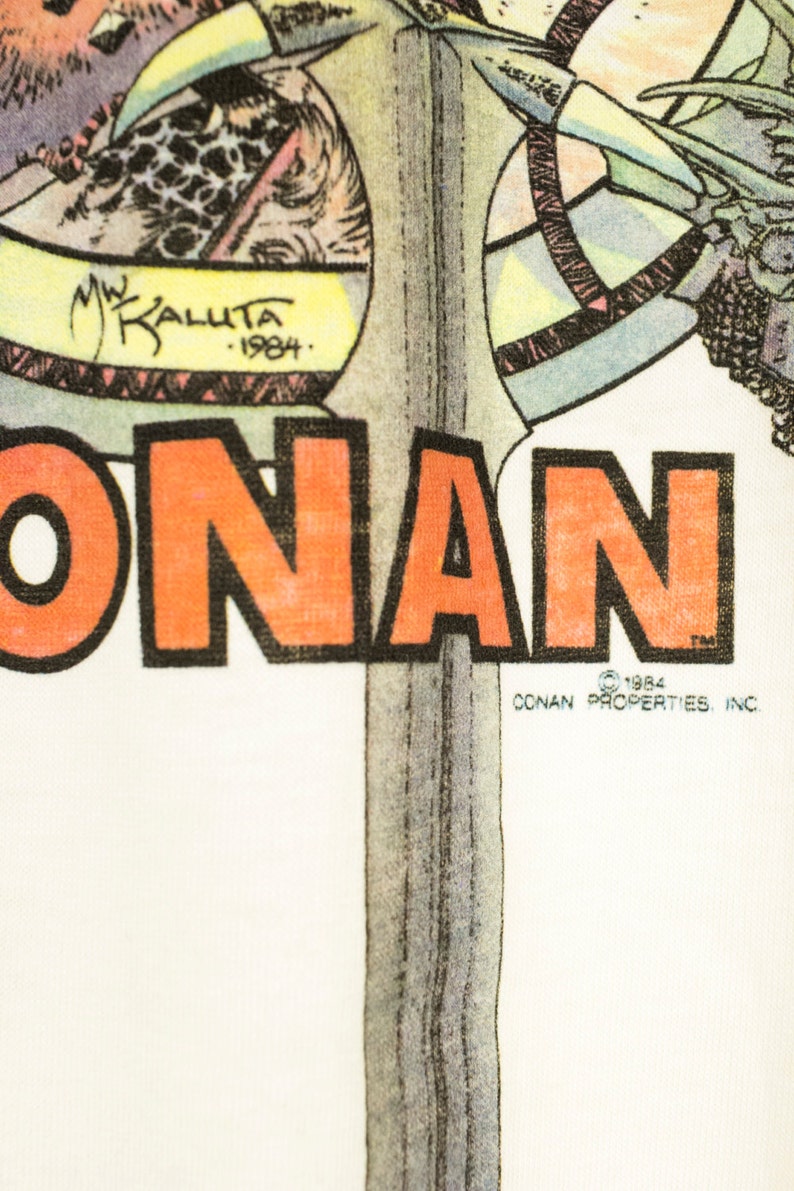 1984 CONAN shirt vintage 1980s 80s michael kaluta | Etsy