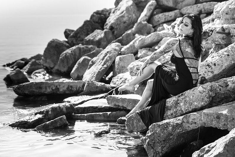 Callie Jane Black and White Elegant on Lake Michigan Print - Etsy