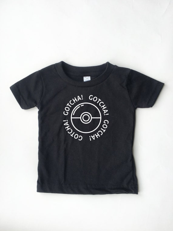 Pokemon GOTCHA poke ball shirt for babies toddlers and