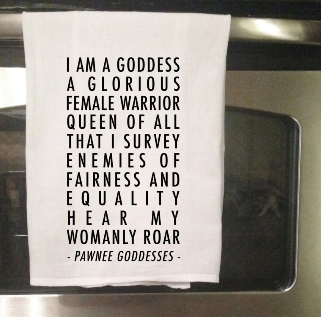 Pawnee Goddesses Motto Parks and Rec Decorative Towel - Etsy