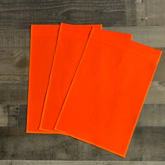 Set of 3 orange Canvas garden flags / garden flag blank / | Etsy