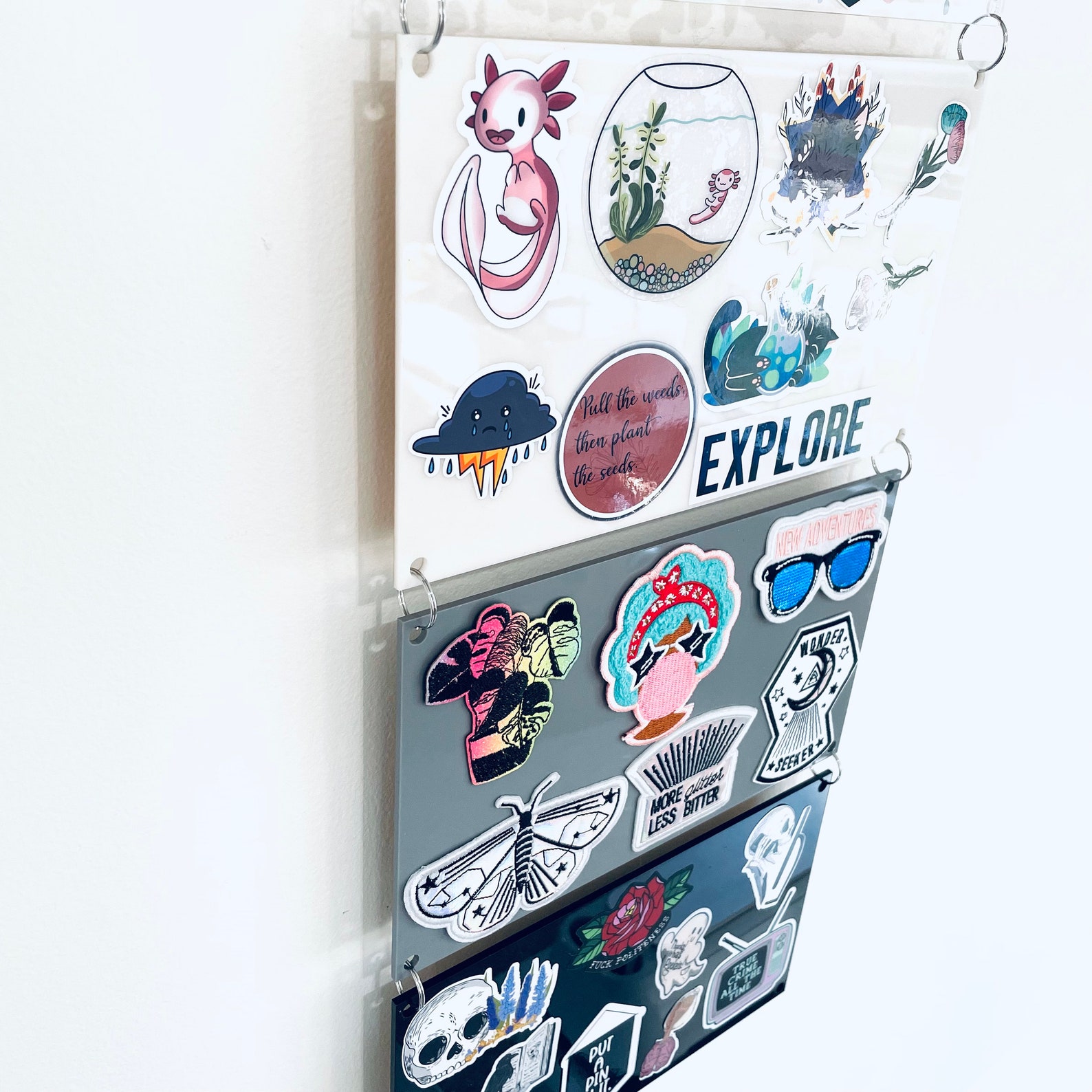 Acrylic Display for Stickers Sticker Display Patch Display - Etsy