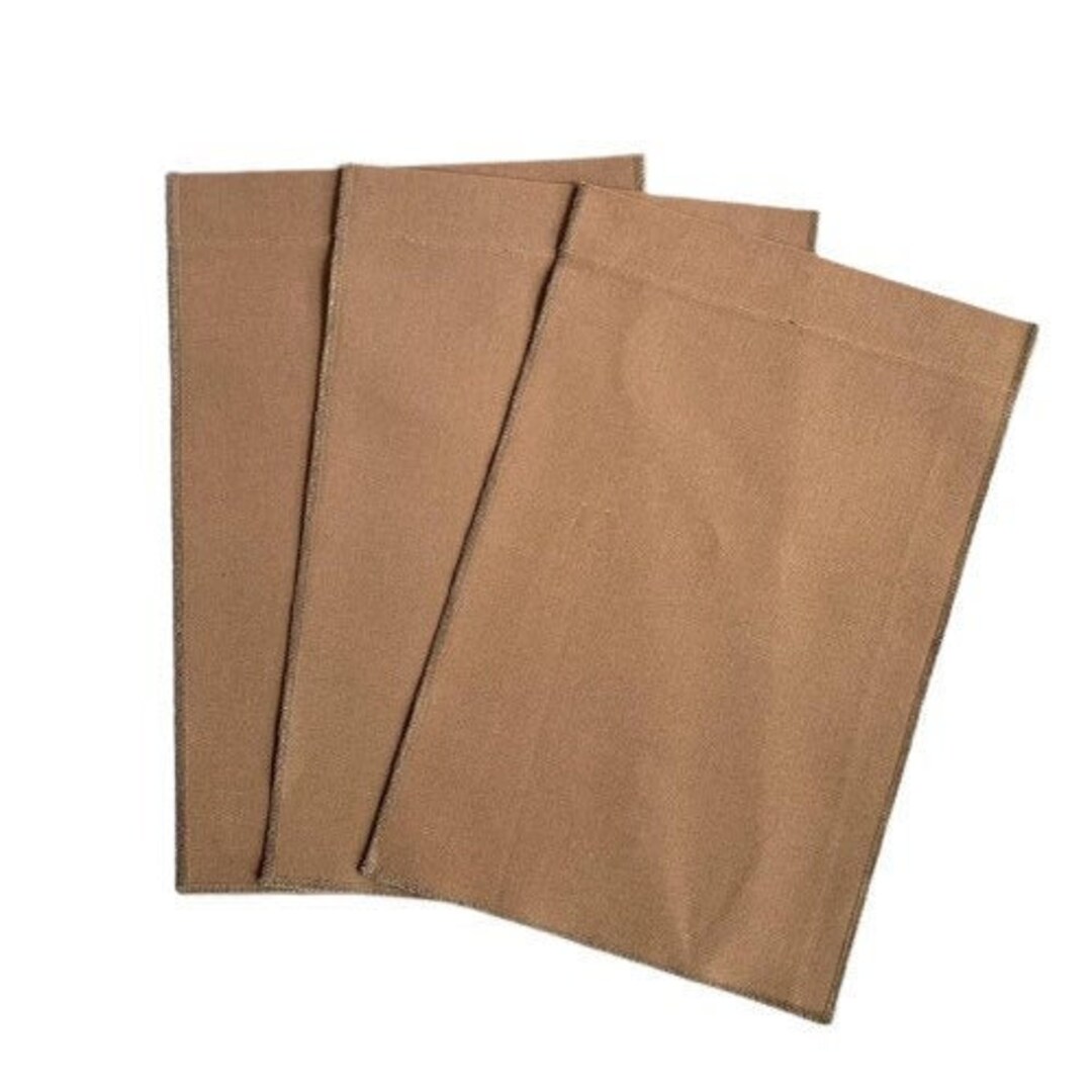 Set of 3 Brown Canvas Garden Flags / Garden Flag Blank / Canvas Flag ...
