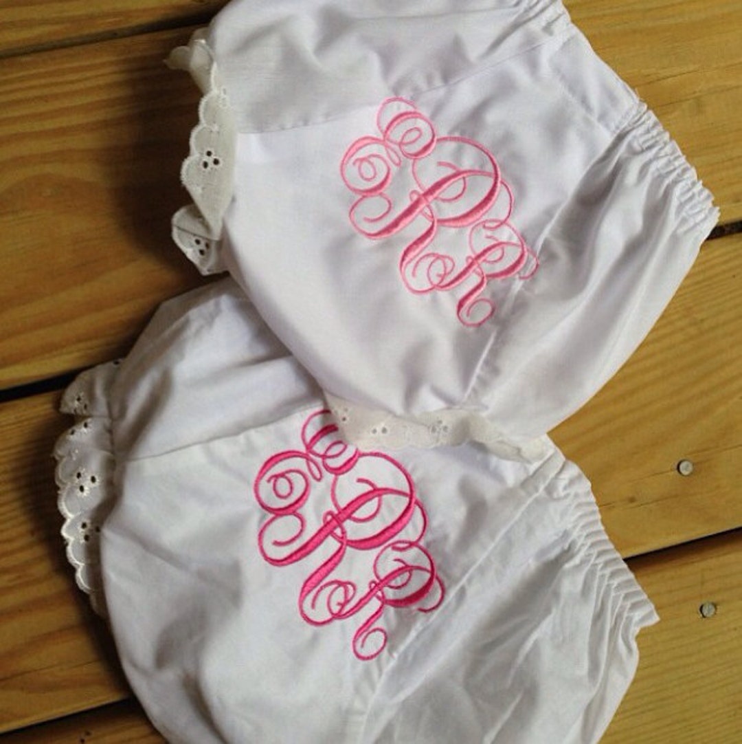 Monogrammed White Eyelet Diaper Covers - Etsy