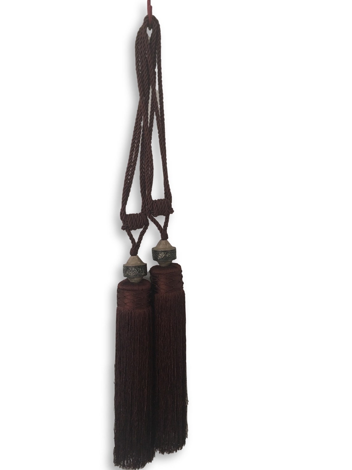 Moroccan Brown Silk Tassel With Metal Accents. - a Pair - Etsy UK