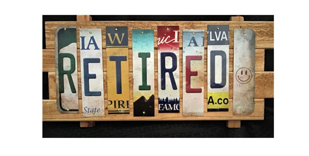 Retired Cut License Plate Strip Sign - Etsy