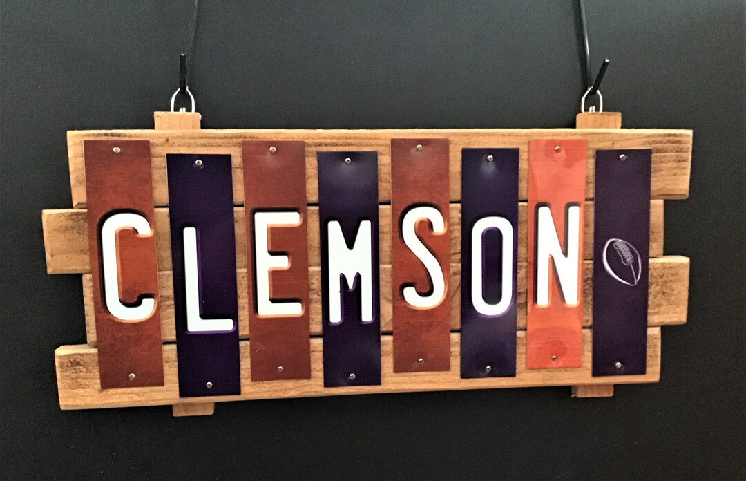 Clemson Color Fun Strip Sign - Etsy