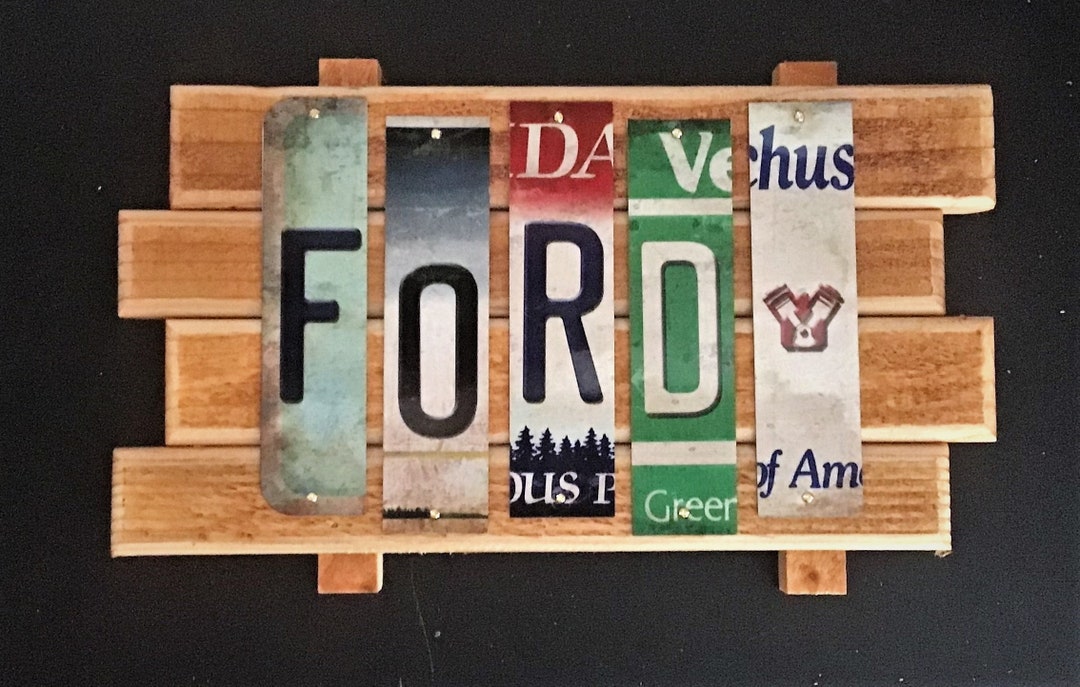 Ford Cut License Plate Strip Sign - Etsy