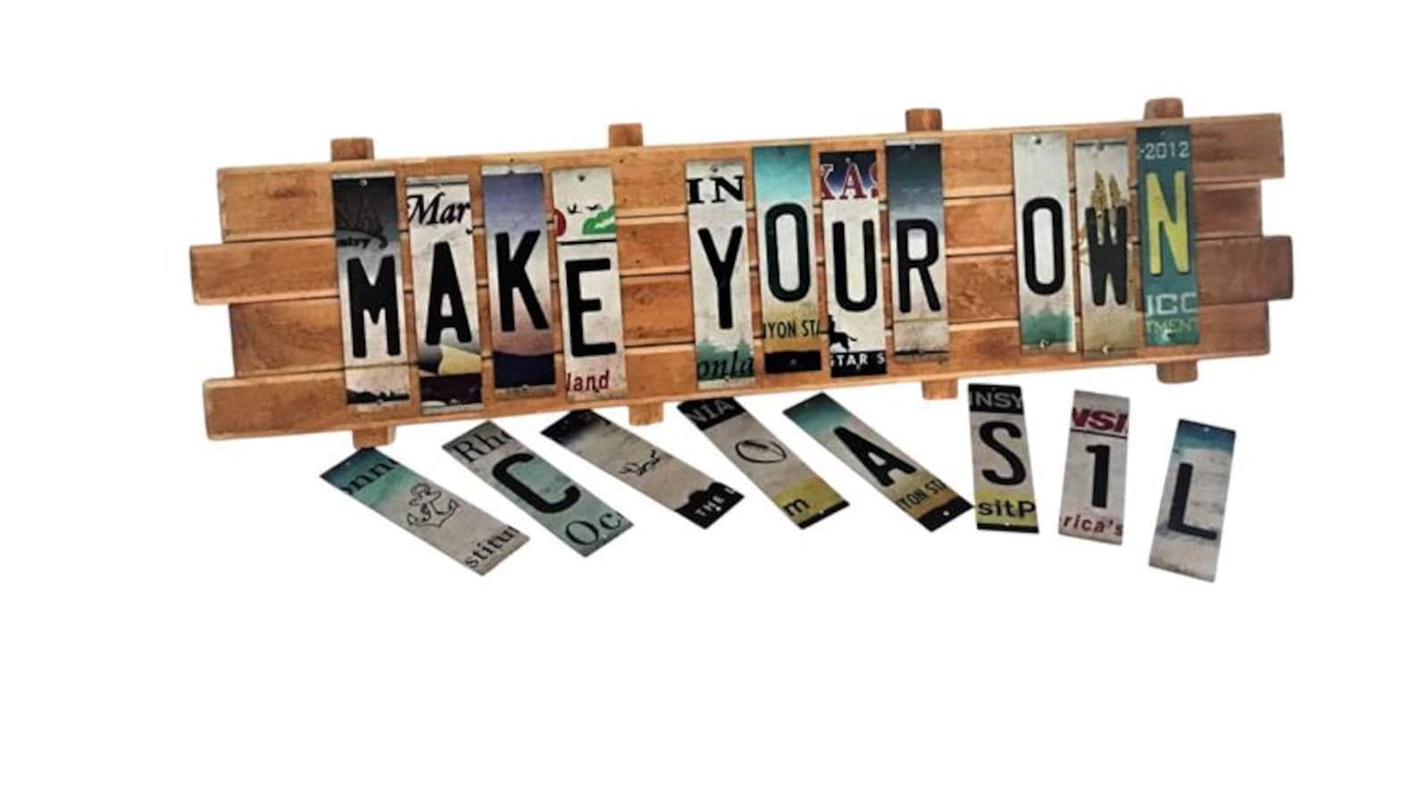 Make Your Own Cut License Plate Strip Sign - Etsy