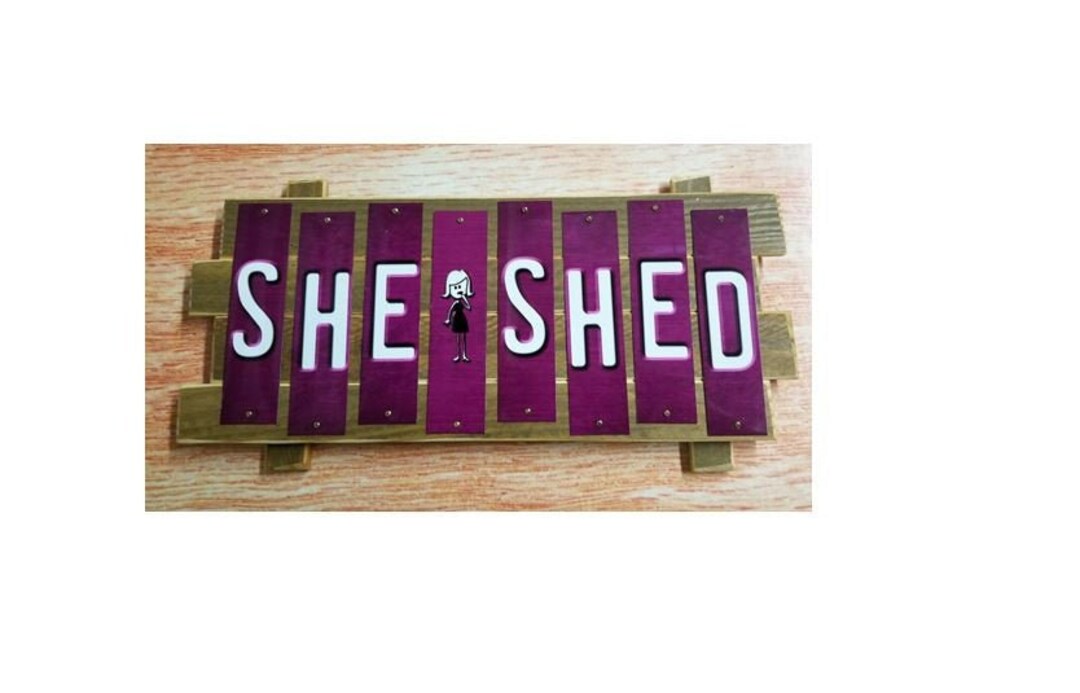 She Shed Fun Strip Sign - Etsy