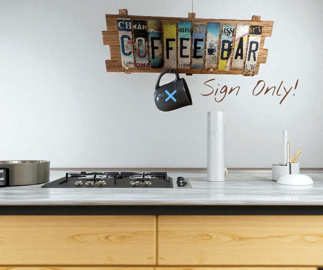 Coffee Bar Cut License Plate Strip Sign - Etsy
