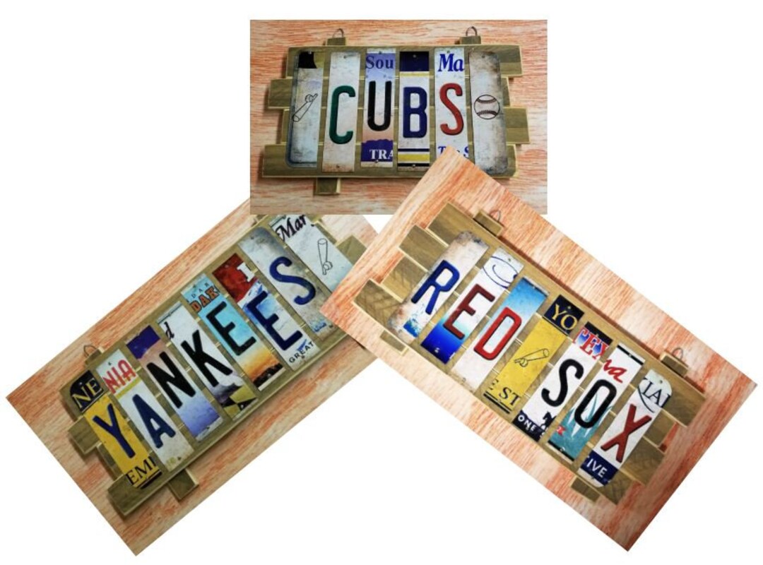 MLB Cut License Plate Strip Sign - Etsy