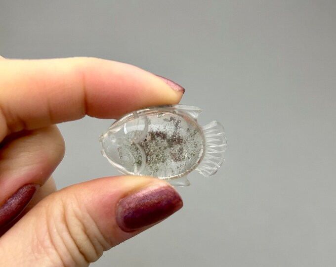 Lodelite Quartz Fish Small Carving (1 5/16") for Witch Altars, Crystal ...