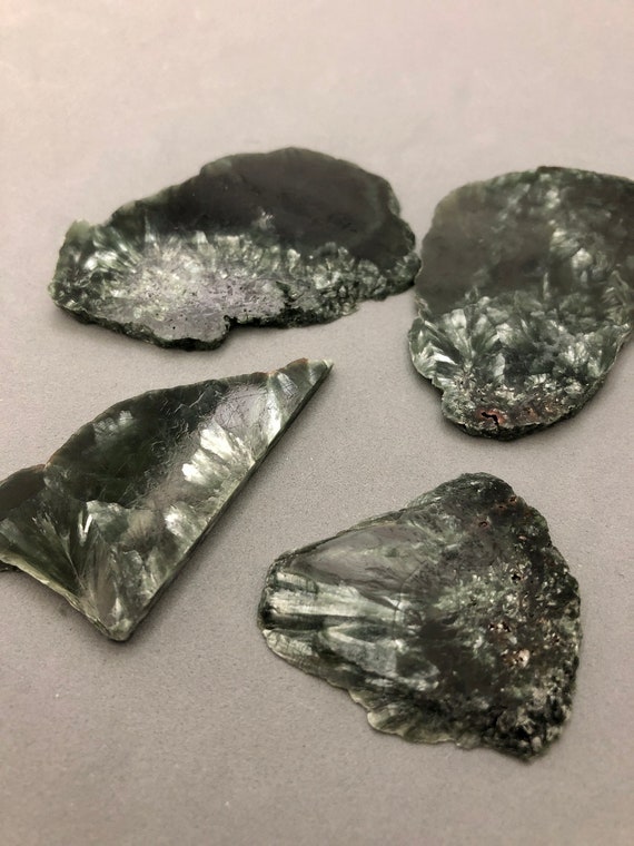 One Small Seraphinite Slab for Mineral Collectors Rock | Etsy