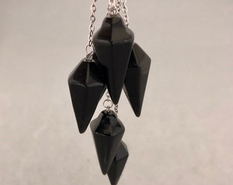 Black Obsidian Pendulum - Etsy