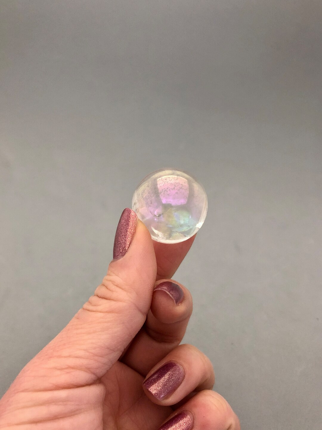 Angel Aura Quartz Small Sphere (1" Diameter+) for Wish Bottles Spell ...