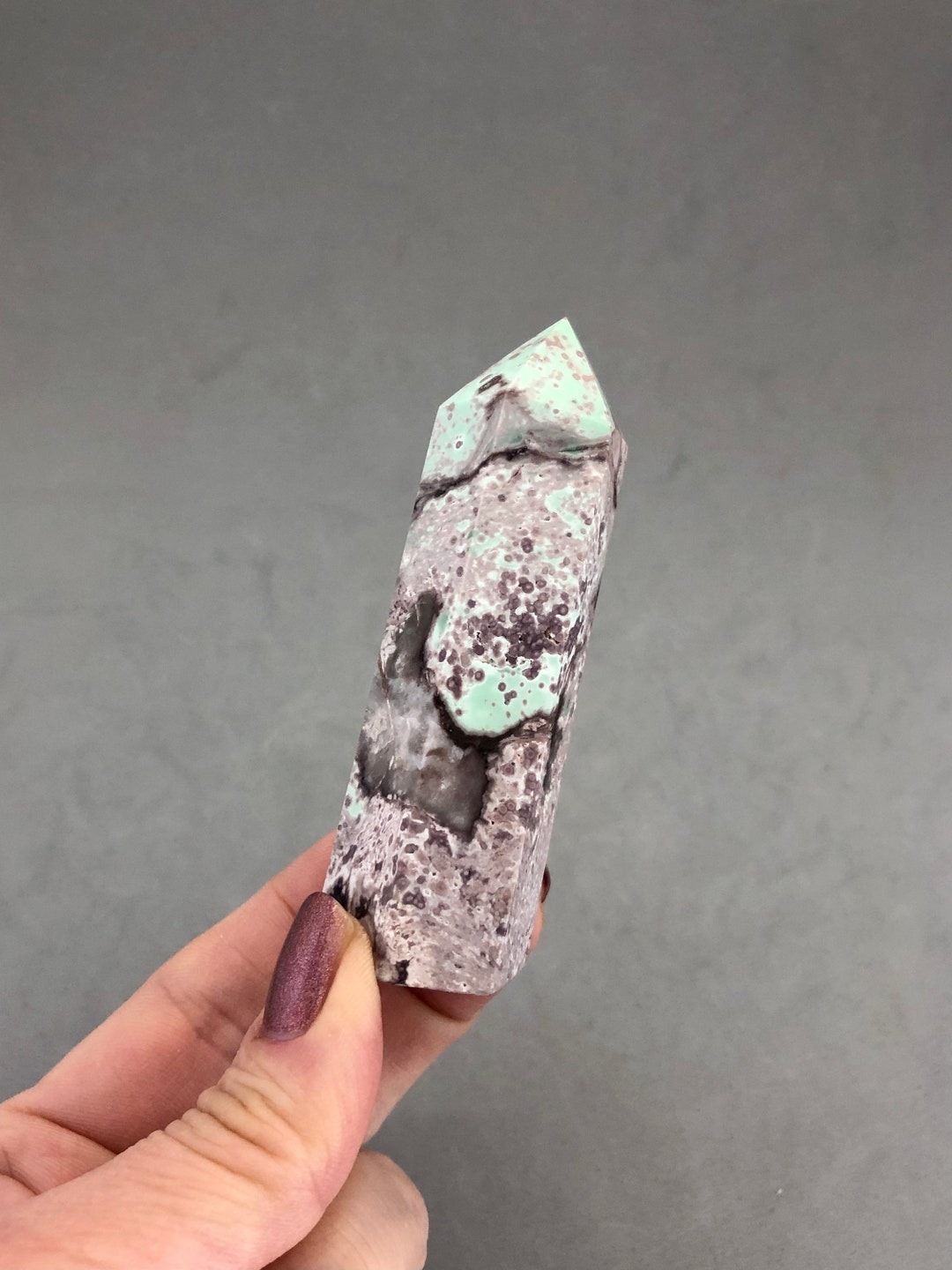Variscite Crystal Point (3 1/4" Tall) for Crystal Witches, Crystal ...